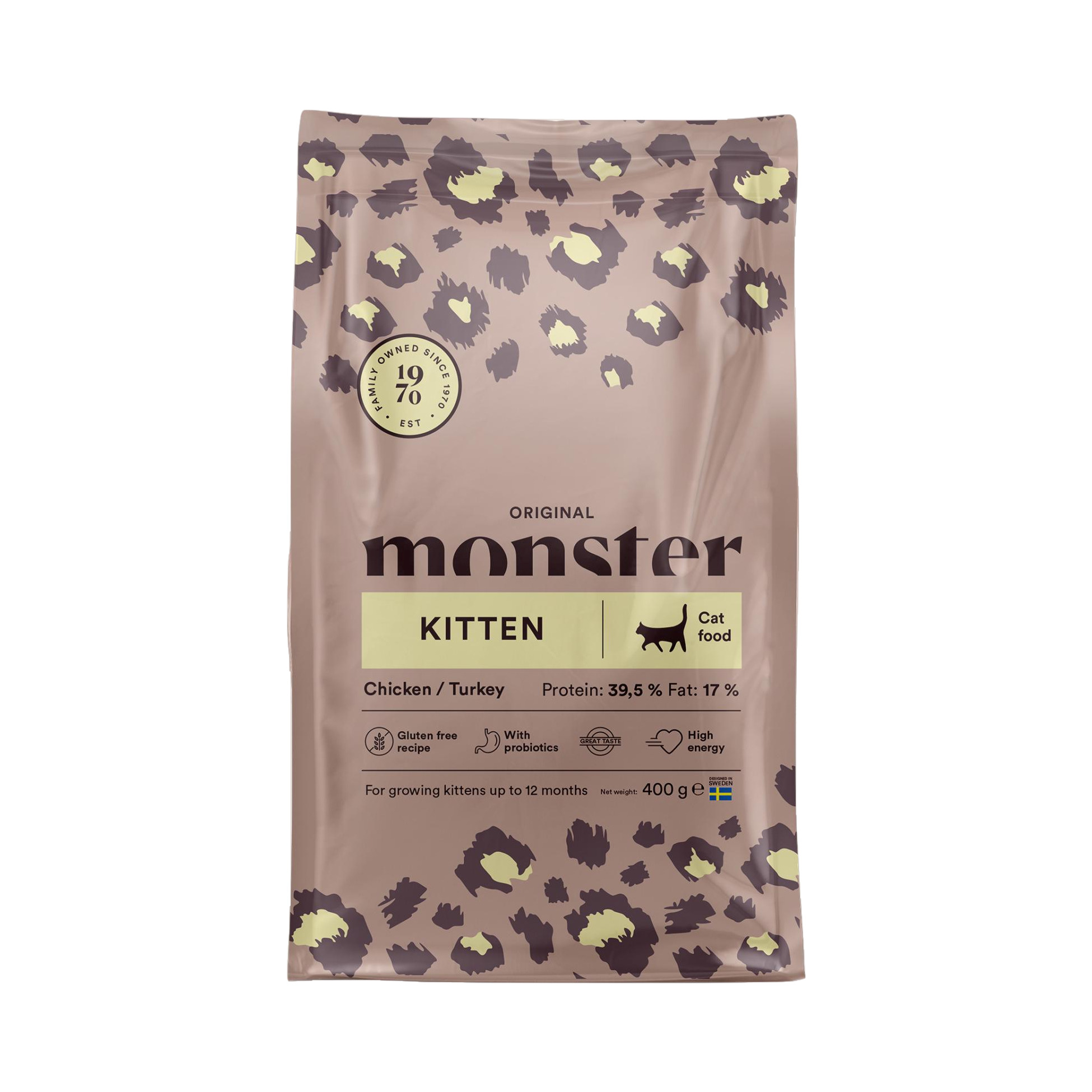 Køb Monster Cat Original Kitten Chicken & Turkey | Tinybuddy