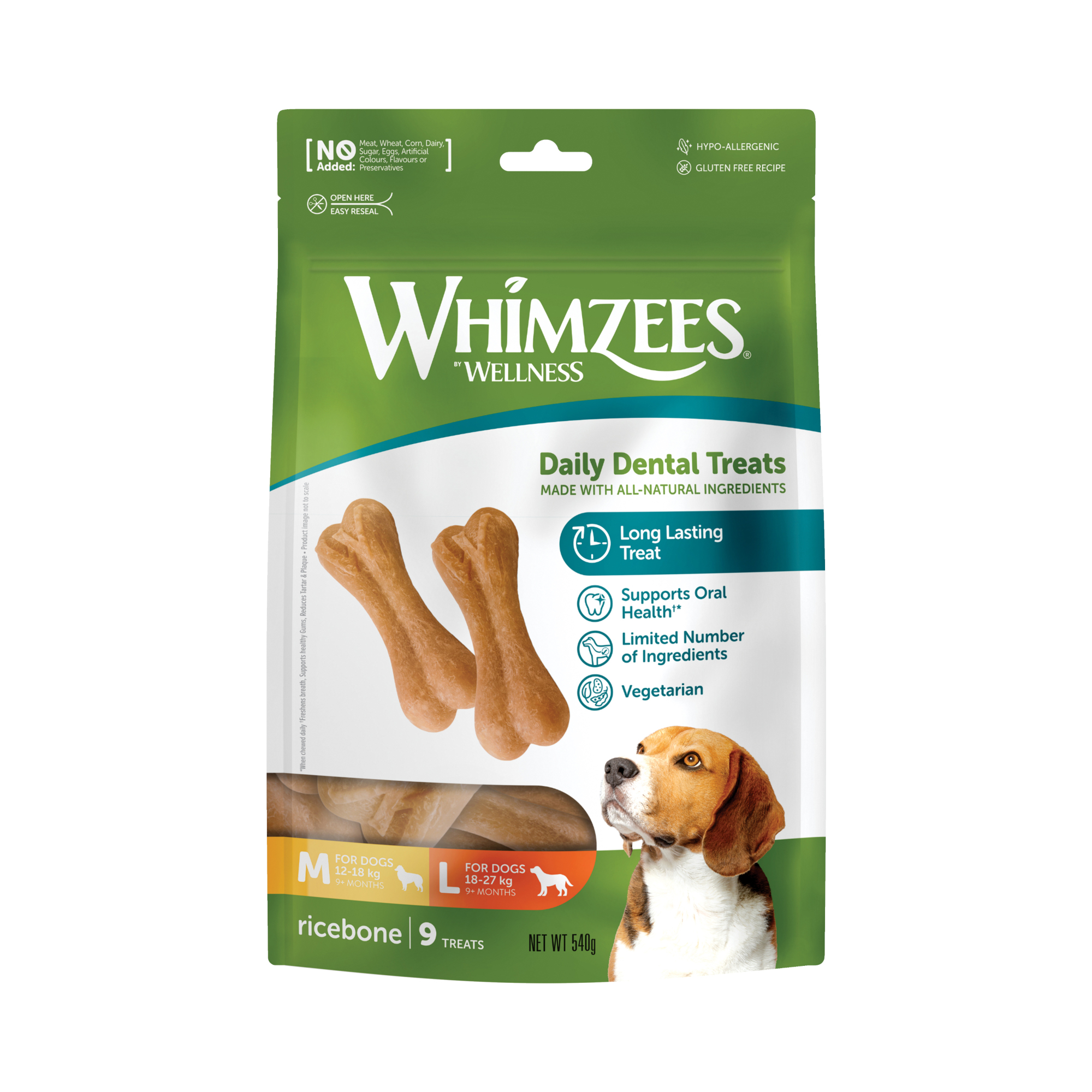 Køb Whimzees Ricebones til din hund | Tinybuddy